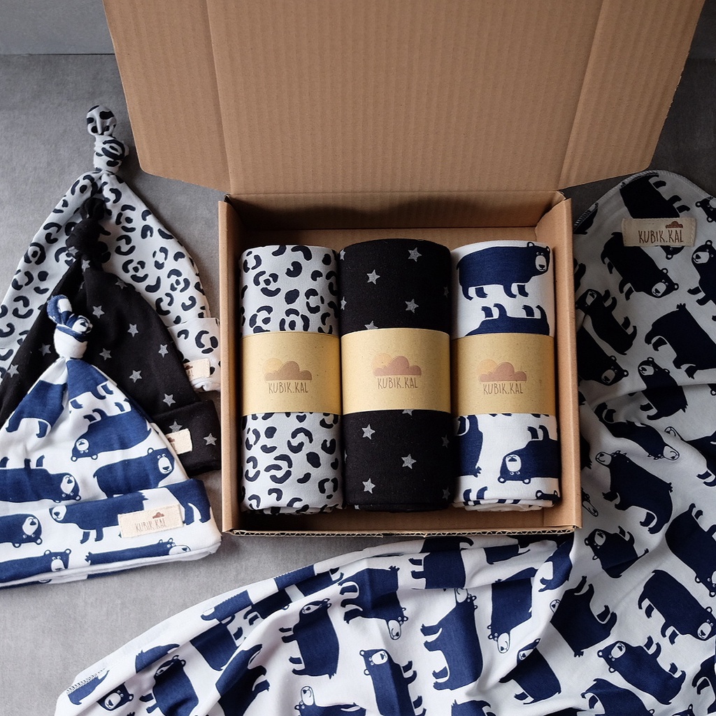 Little Mono Bear - swaddle set | Shopee Malaysia