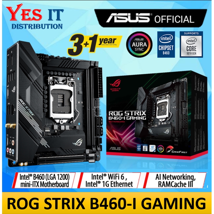 ASUS ROG STRIX B460 I GAMING Mini-ITX Intel LGA 1200 MOTHERBOARD ...