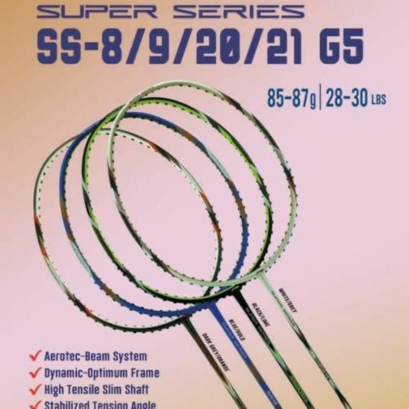LINING SUPER SERIES RACKET BADMINTON (SS8/9/20/21 G5) | Shopee Malaysia