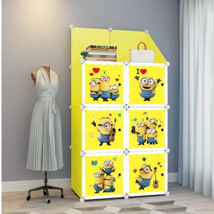 [READY STOK] MINION YELLOW 6C Upper Rack DIY Rack Storage Cabinet ...