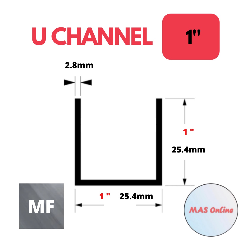 6/8'', 1'' Aluminium U Channel Equal Channel Bar U Shape Bar Aluminium ...