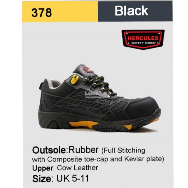Safety Shoes Hercules R378(FS378)Kasut Keselamatan | Shopee Malaysia