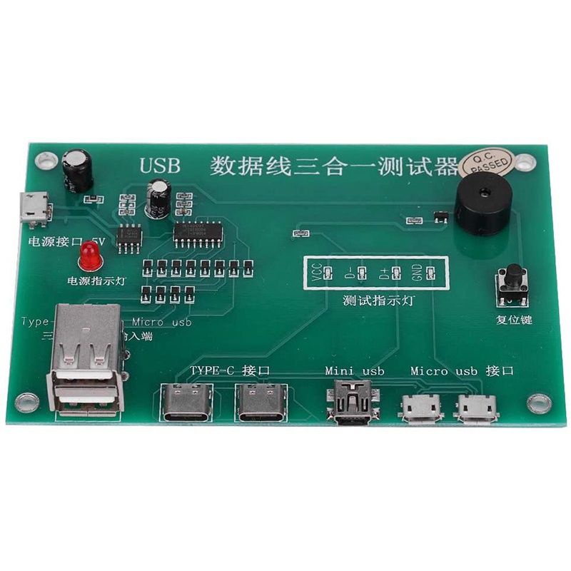 3 in 1 USB Cable Triad Tester Charging Cable Test Card Tpye-C Mini USB ...