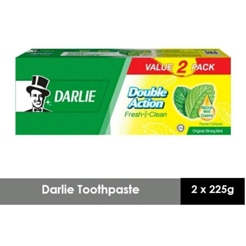 Darlie Double Action Fresh Clean Enamel Protect Toothpaste 100g/ 2x ...
