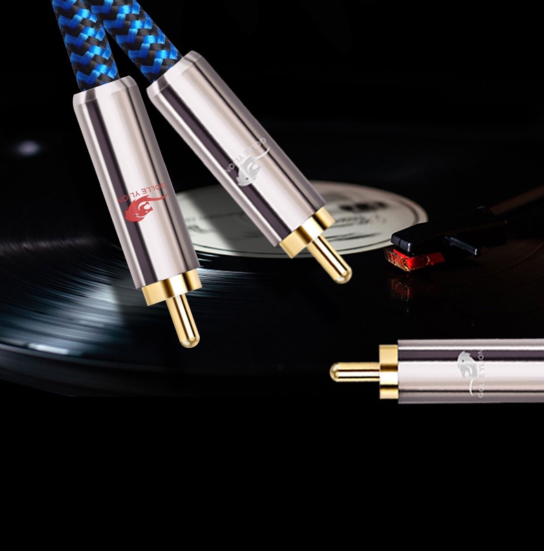 GOLLEY LION RCA Jack To 2 RCA Y Splitter RCA Connector Male Plug Audio ...