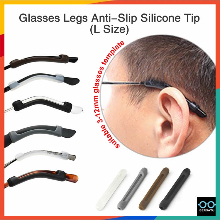 Glasses Anti-Slip Soft Silicone Tips (L Size) / 防滑硅胶镜腿套大号 Comfortable ...