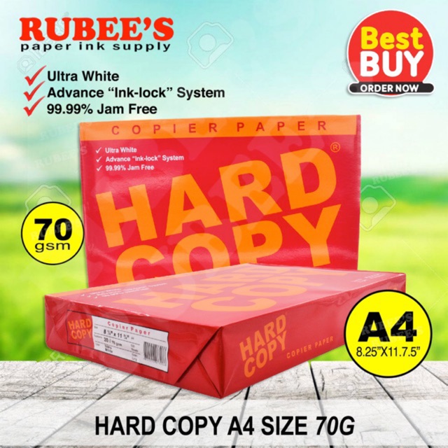 BOND PAPER HARD COPY A4 SIZE RED | Shopee Malaysia
