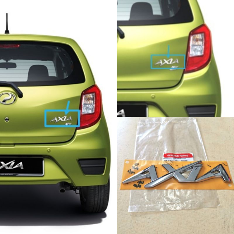 PERODUA AXIA REAR BOONET EMBLEM ORIGINAL LOGO AXIA EMBLEM | Shopee Malaysia