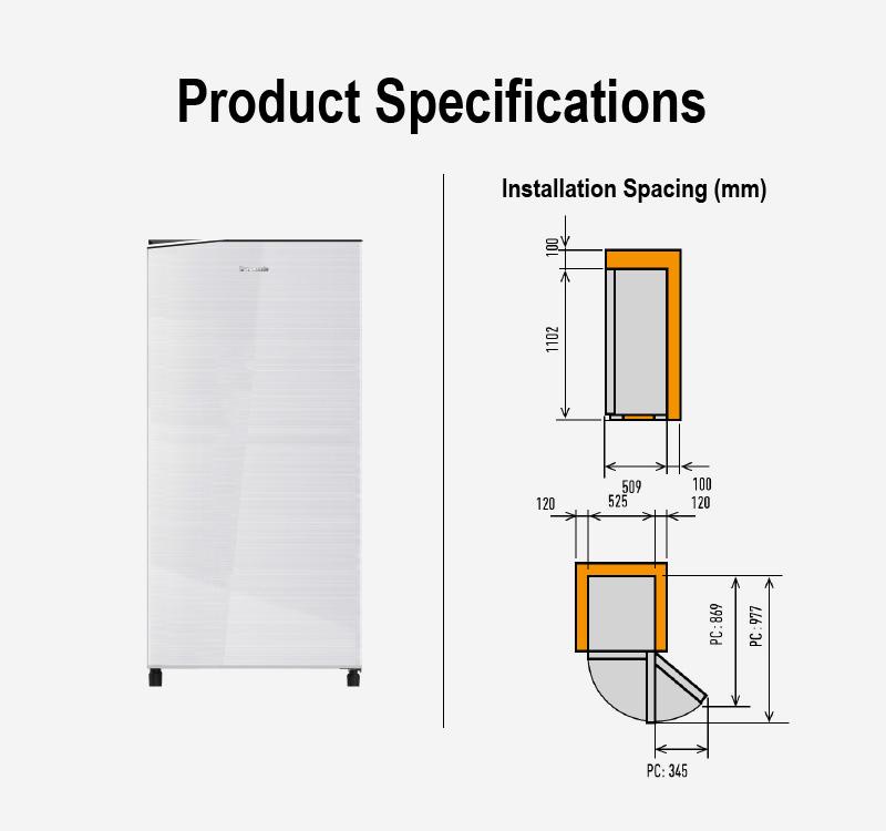 Panasonic NR-AF166S 155L 1-Door Refrigerator NR-AF166SSMY Peti Sejuk 1 ...
