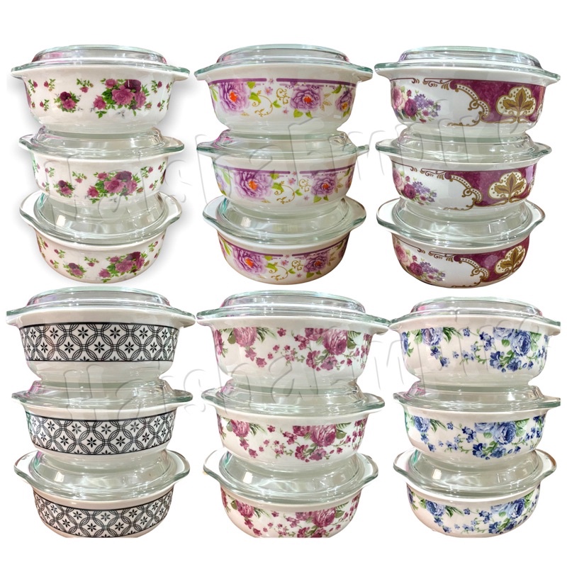 (SALE RAYA)6-12 piece Porcelain/ Mangkuk Raya/Oven-ware Casserole Set ...