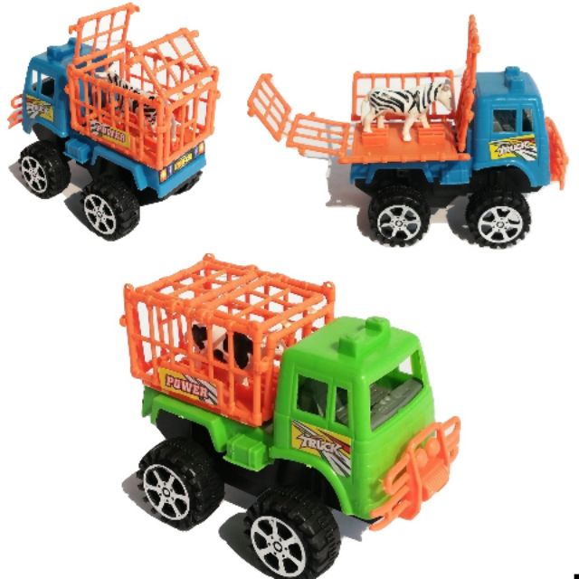 Small Children's Toy Inertia Toy Truck Lorry Animal Transport Vehicle ...
