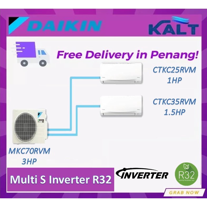 DAIKIN MULTI-SPLIT INVERTER WALL MOUNTED R32 -MKC Series (CTKC25RVM ...