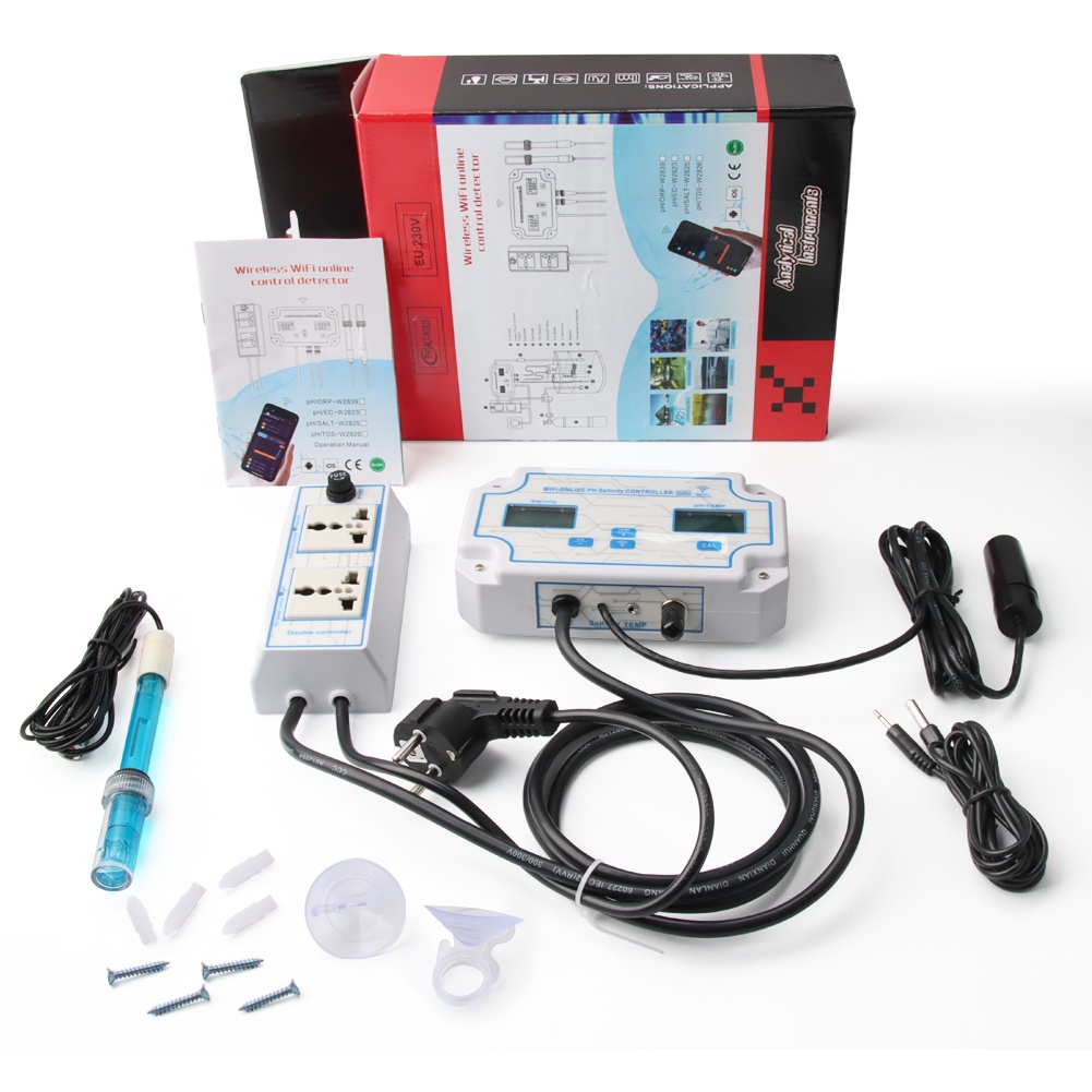 WiFi Tuya PH Salinity Meter Online Controller Seawater SaltWater Tester ...