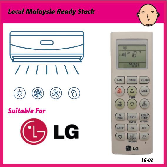 LG Air Cond Aircond Air Conditioner Remote Control | Shopee Malaysia