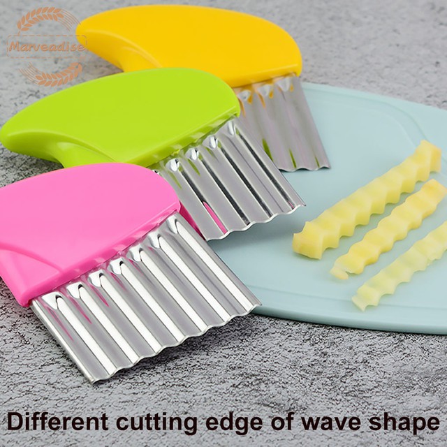 VOLL - Stainless Steel Crinkle Cutter Wavy Chopper Fruits Vegetables ...