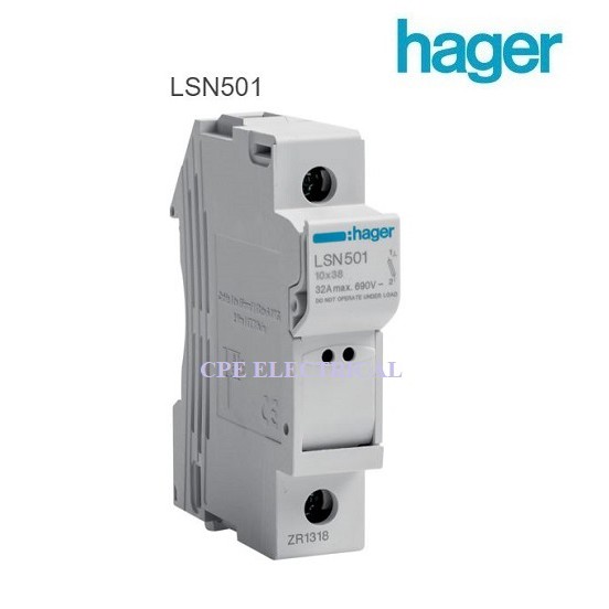 Hager LSN501 32A Rail Mount Fuse Holder 10x38mm | Shopee Malaysia
