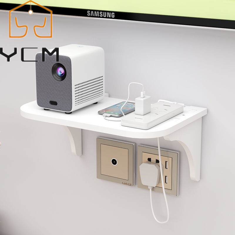 Router wall-mounted bracket punch-free TV wall set-top box rack router ...