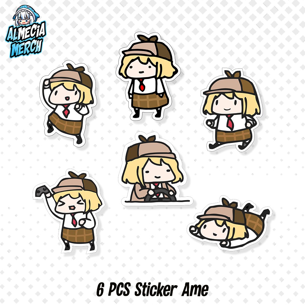 Amelia Watson Chibi Sticker / Hololive Amelia Watson Midget Sticker ...
