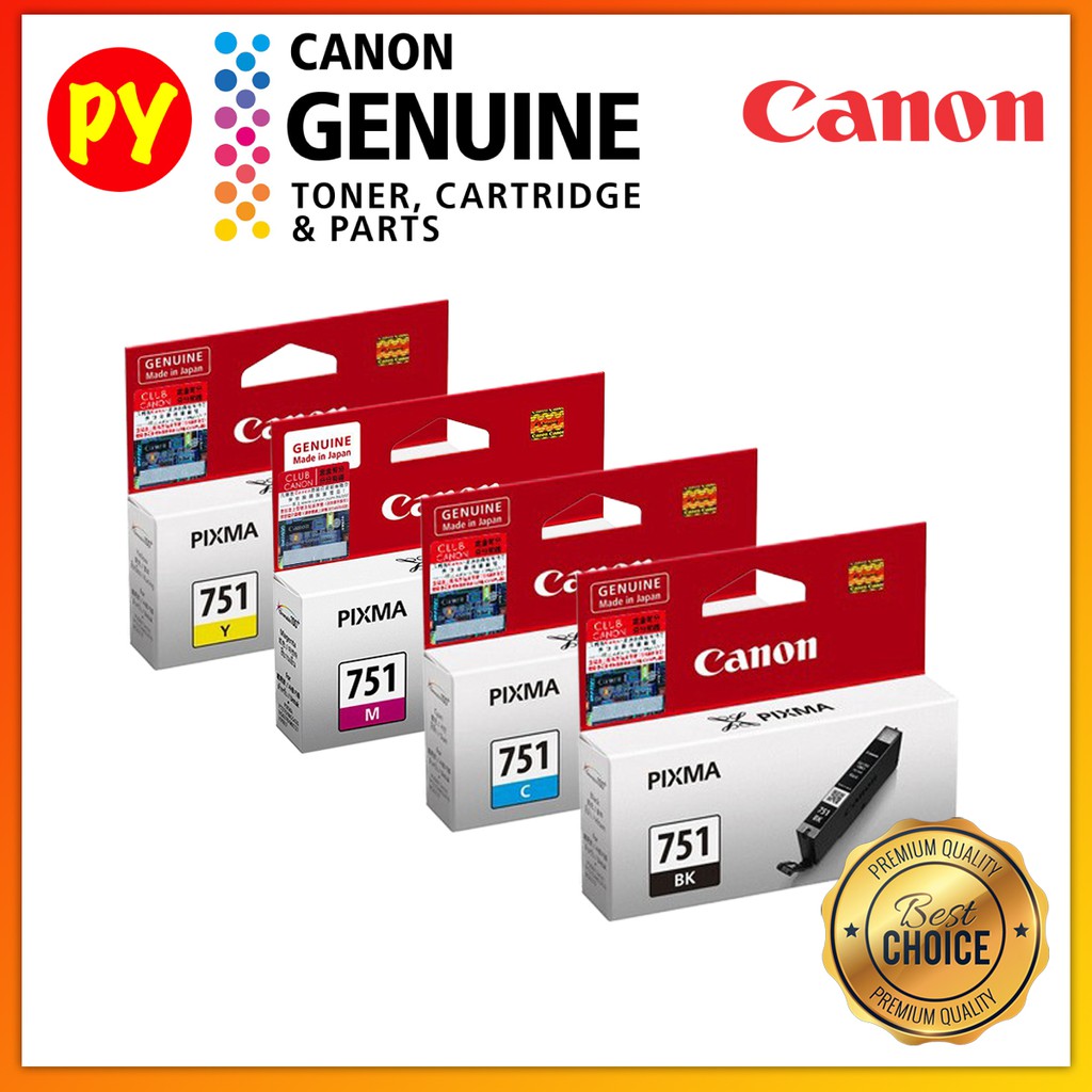 Canon CLI-751 PGI-750 (PGBK, B,C,M,Y, Grey, XL, Set) Original Ink ...