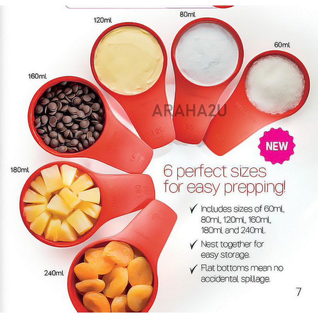 Tupperware Measuring Cup (6pcs) | Shopee Malaysia