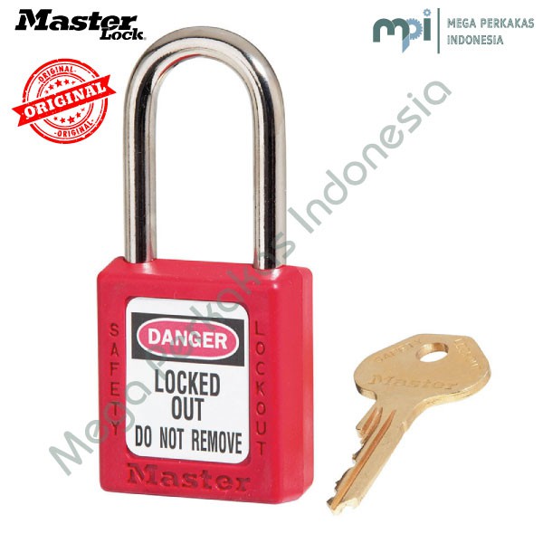 LOTO Master Lock 410 RED Thermoplastic Padlock Safety Padlock | Shopee ...