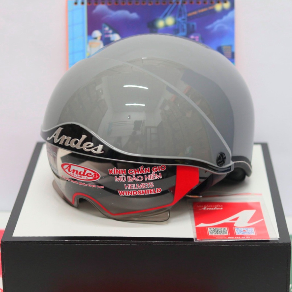 Andes 139 Helmet Cement Gray Acoustic Goggles / 3S Removable and ...