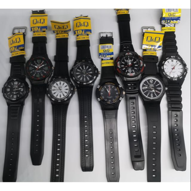 Q&Q Jam Tangan Tali Getah | Shopee Malaysia