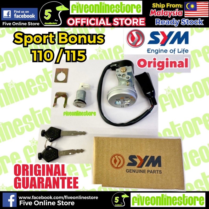 SYM Sport Bonus 110 / 110SR / 115 Original Main Switch & Seat Lock Key ...