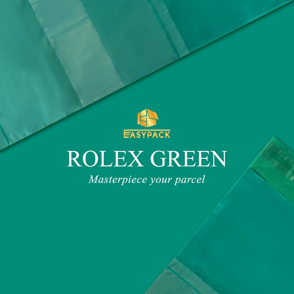EASYPACK ROLEX Green Courier Bag With Pocket Parcel Bag Packaging Bag Parcel Plastic Plastik Pos ...