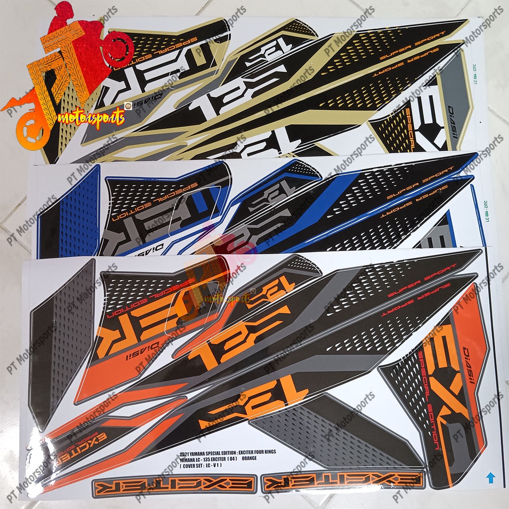Yamaha LC 135 V1 V2 V3 V4 V5 V6 V7 Sticker Body Stripe Exciter 2021 ...