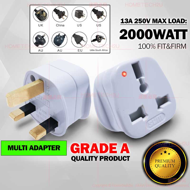 SUM Universal Adapter Adaptor China Plug 2 Pin to 3 Pin Plug converter ...