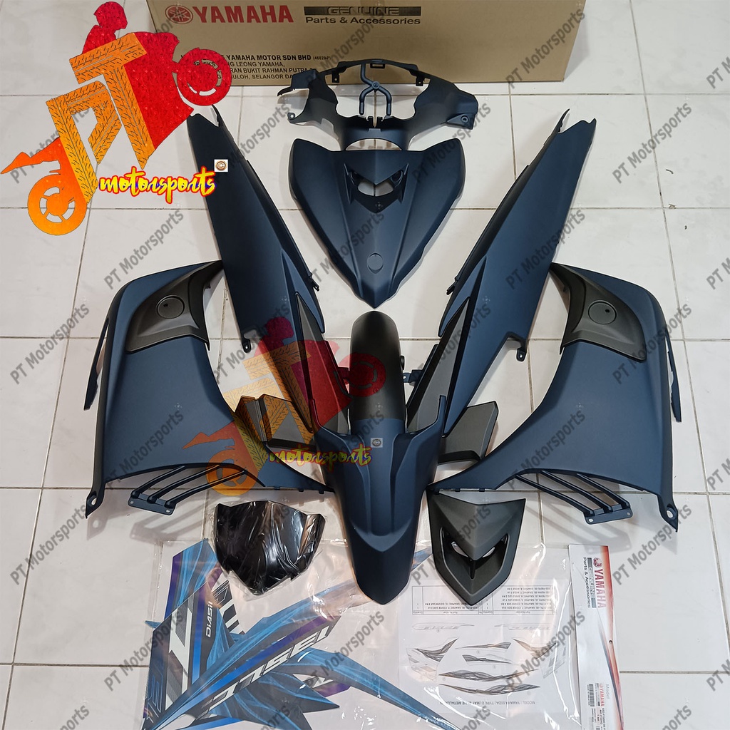 Yamaha LC 135 V6 Blue Cover Set pnp V4567 MBM3 + Stripe Original Matt ...