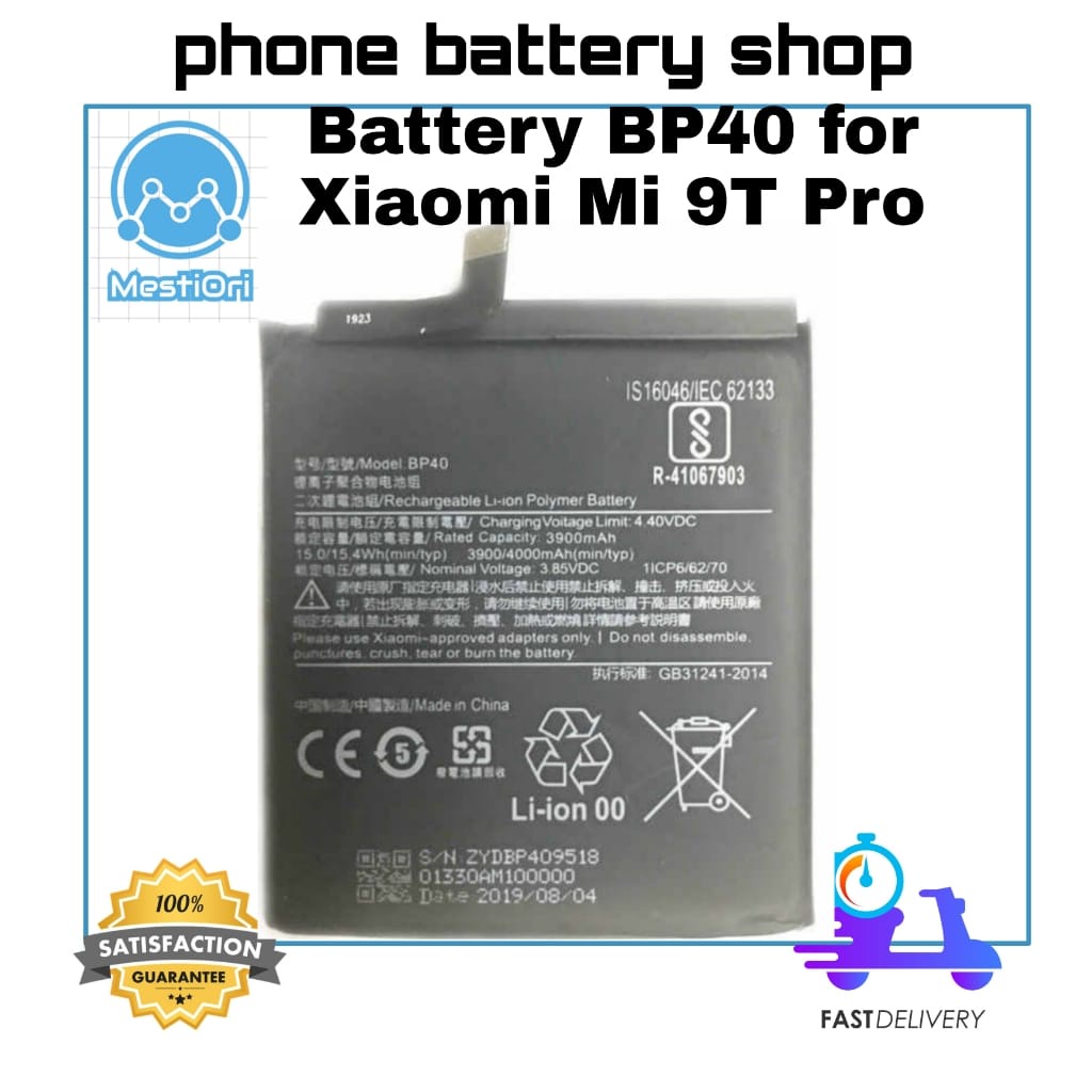 Original Xiaomi 9T Pro Mi 9tPro BP40 Battery 4000 mAh READY Stock ...