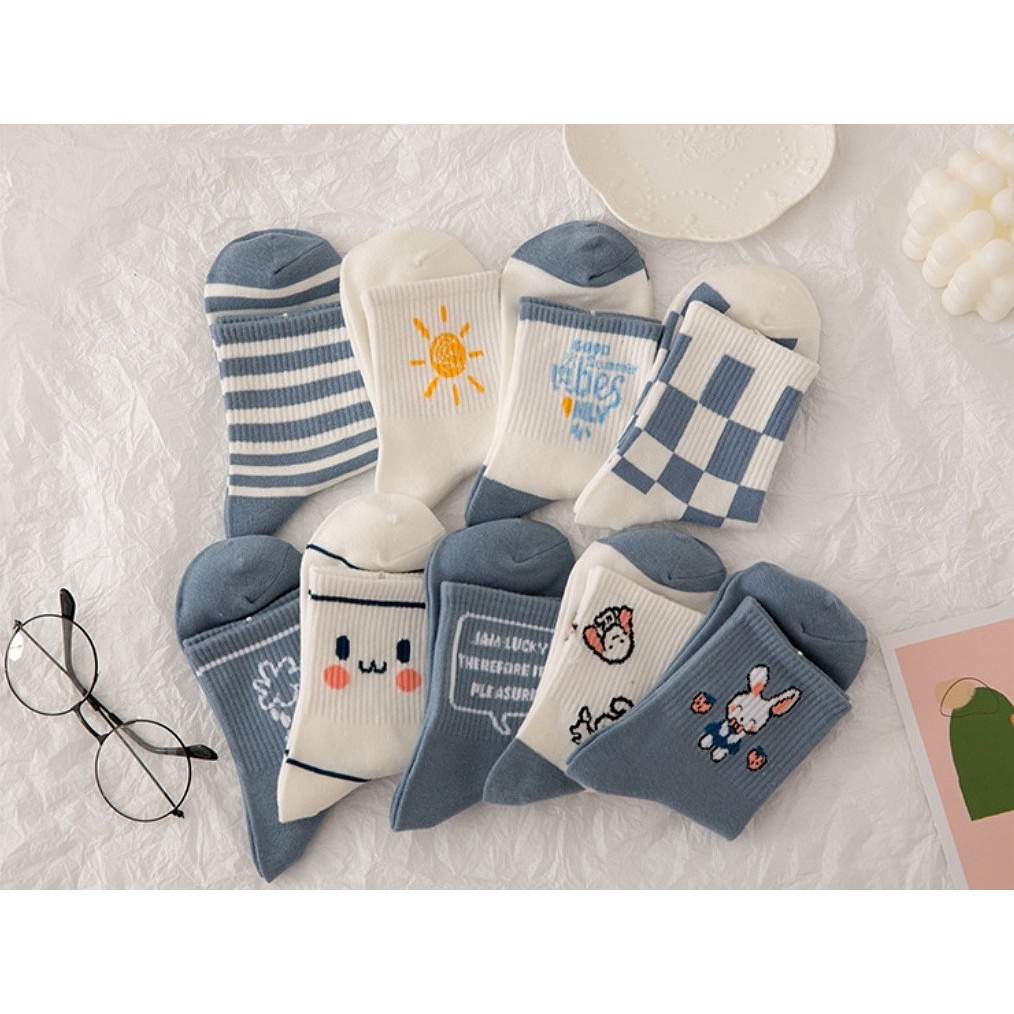 FIRST PAIR OFFER!!! 1 Pair Female Korean Version Blue Theme Ins Tide ...