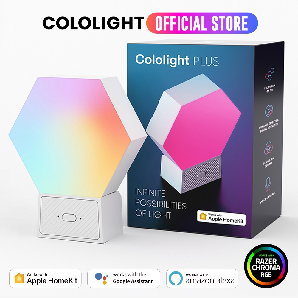 COLOLIGHT PLUS RGB Light Creative Geometry Assembly Smart Control Panel ...