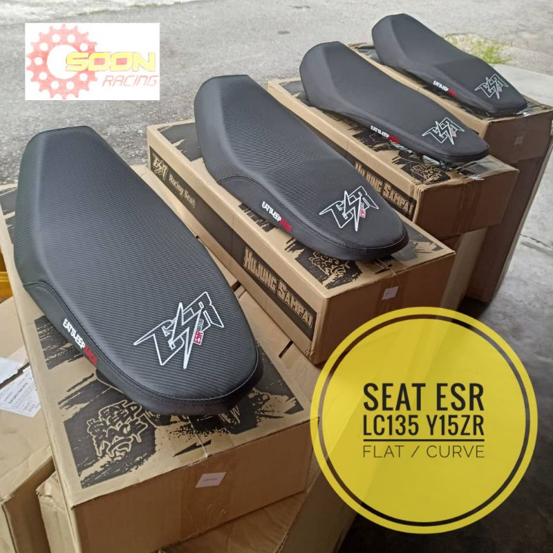 ESR RACING SEAT CARBON FLAT CURVE RED LEO 100% ORI Y15 Y16 SRL115 FI LC135 V1 V2 V8 HONDA RS RSX ...