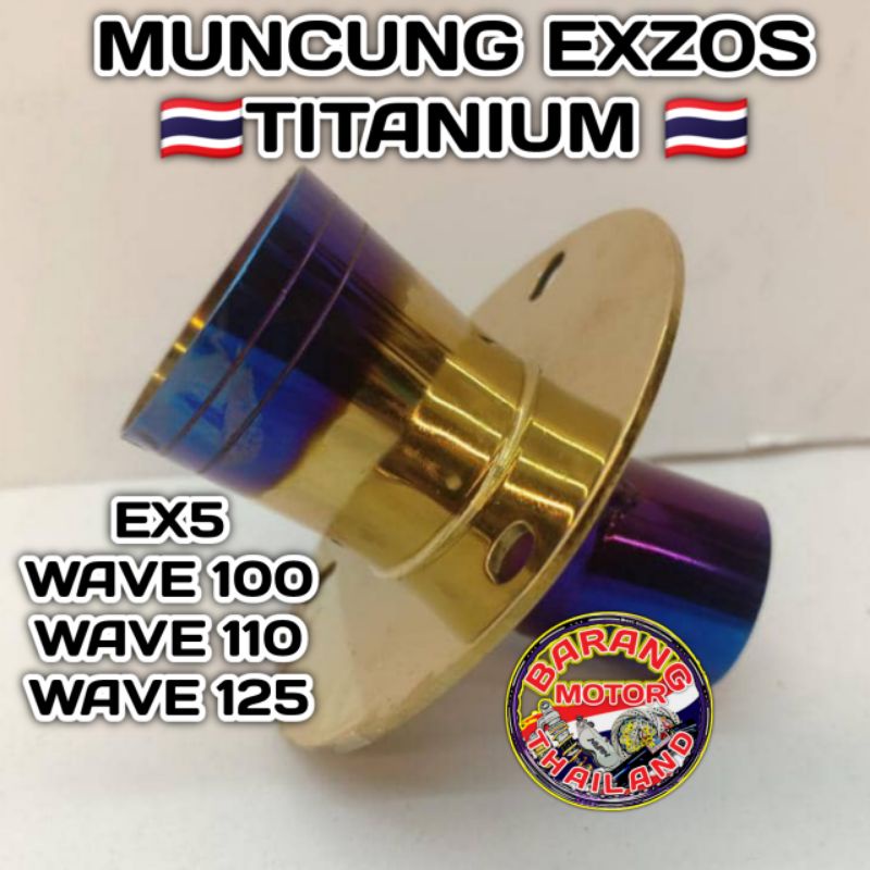 🇹🇭Muncung Exzos Titanium🇹🇭 Wave 100, Wave 110, Wave 125, EX5 | Shopee Malaysia