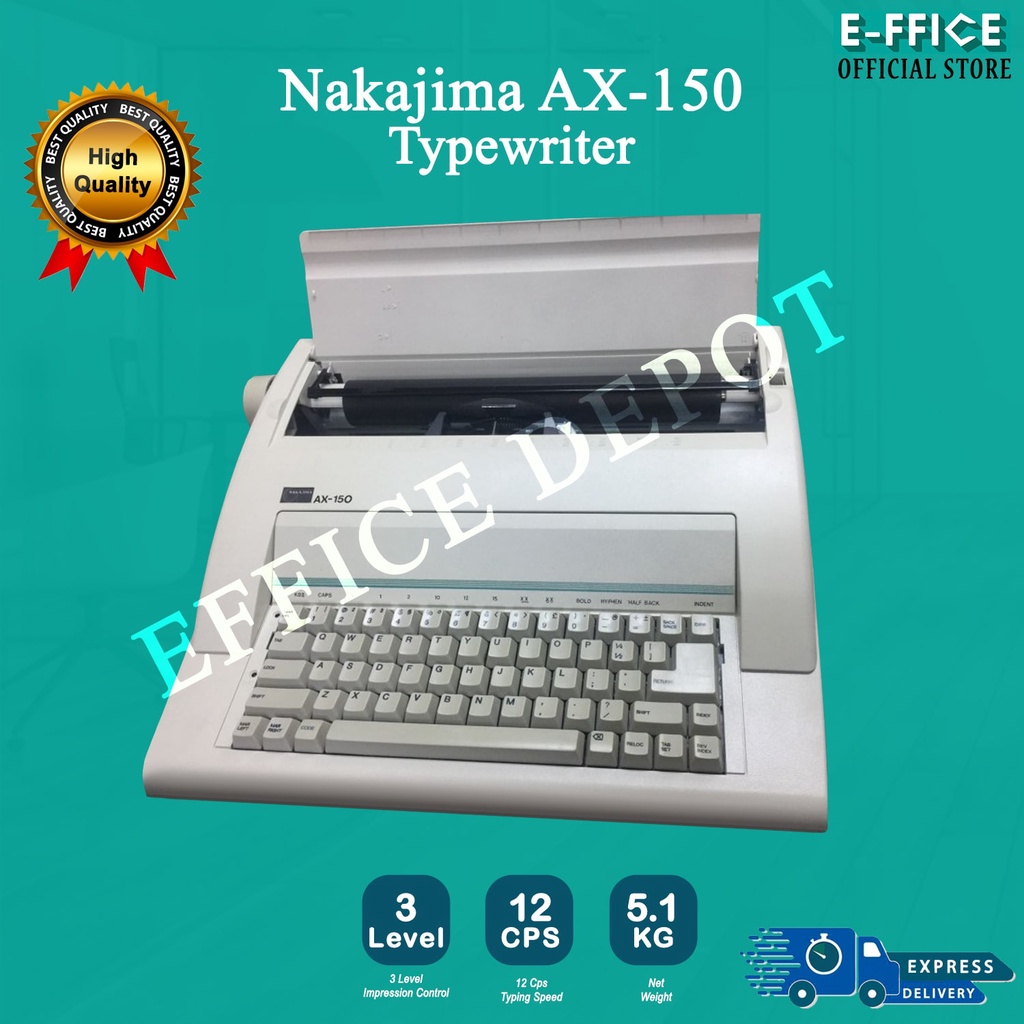 Effice Depot - Nakajima Electronic Typewriter AX-150 TYPEWRITER ...