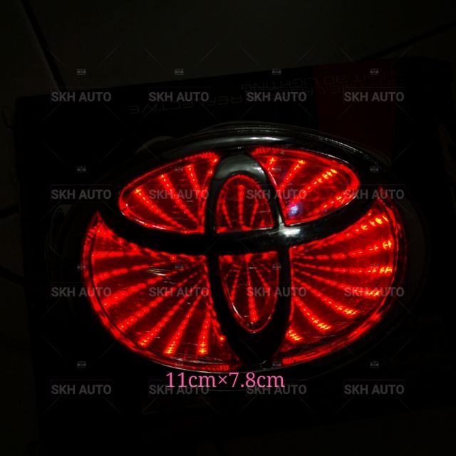 Toyota logo led / toyota emblem led ( red colour ) | Shopee Malaysia