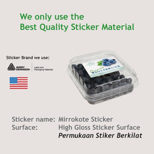 Custom Round Sticker Label Printing (3cm to 6cm) , Cetak Sticker Produk ...