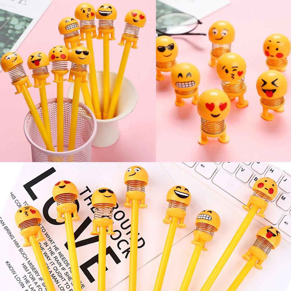Gel Pen Bounce Emoji Rocking Head Funny Emoticon Funny Emoticon Pen ...