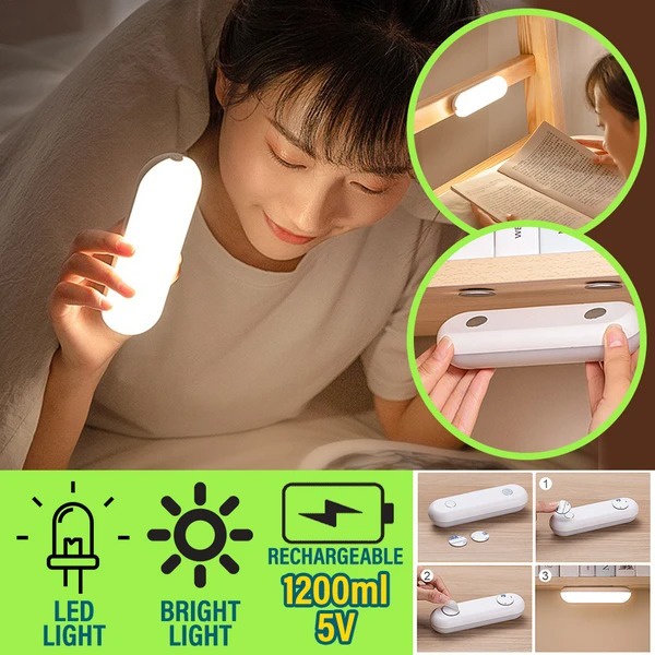 Flexfitt LED Rechargeable Light Desk Lamp Lampu LED 5V充电触摸款简约宿舍灯(1200 ...