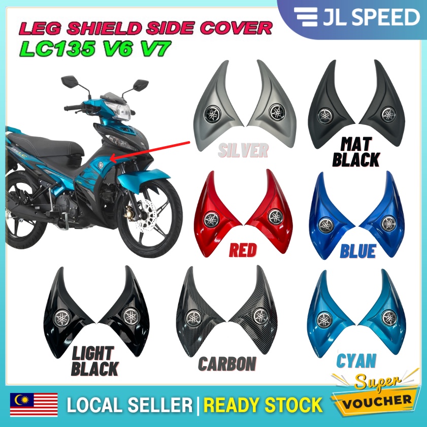 LC135 NEW V6 V7 LEGSHIELD LEG SHIELD SIDE COVER CAP AIR SCOOP WITH LOGO ...