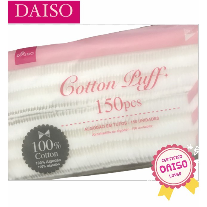 DAISO JAPAN COTTON PUFF SQUARE 150pcs | Shopee Malaysia