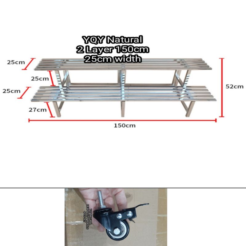 (Malaysia Ready Stock)Rak bunga 3/4 layer ,25cm,150cm stainless steel Flower rack set with ...