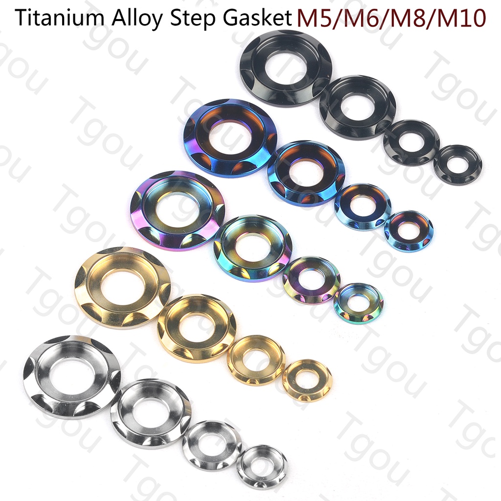 Tgou Titanium Spacer Washers M5/M6/M8/M10 Gasket for Bike Motorcycle ...
