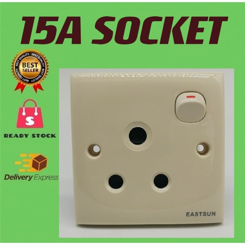15A SINGLE GANG SWITCH SOCKET PRODUK PROMASI LELONG | Shopee Malaysia
