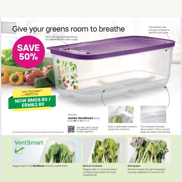 ORIGINAL Tupperware Ventsmart | Shopee Malaysia