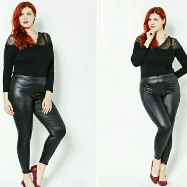 XL - 7XL Plus Size Faux Leather Slim Fit Tight Pant | Shopee Malaysia