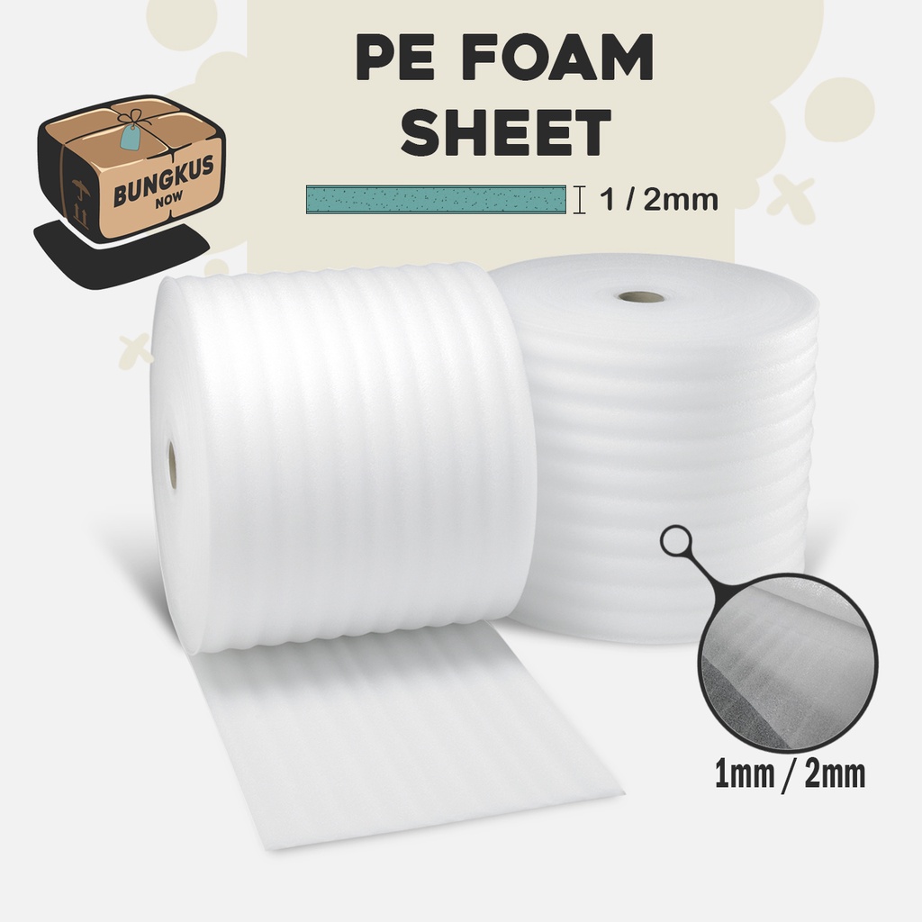 BungkusNow PE Foam Sheet 1M x 1M (1mm / 2mm / 3mm thickness) Packaging Protection | Shopee Malaysia